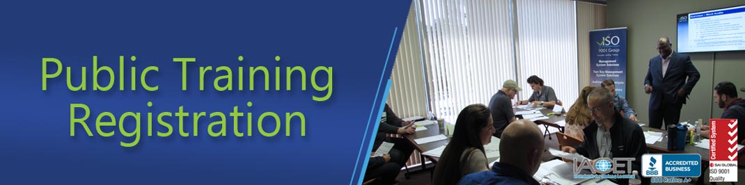 ISO 9001Group | Public Training Registration Page - The ISO 9001 Group